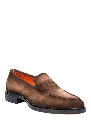 Santoni Easy Penny Loafers - Brown