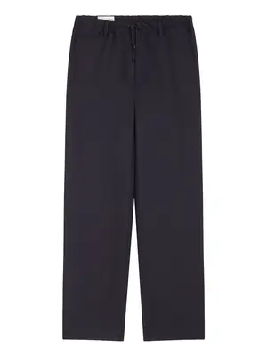 Dries Van Noten Drawstring Straight Trousers - Blue