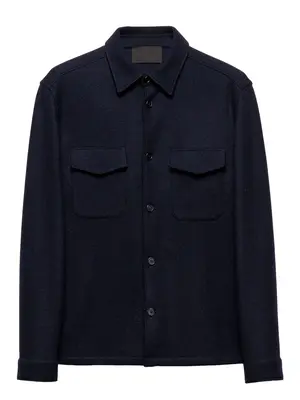 PRADA Triangle-logo Wool Shirt