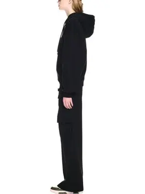 Off-White Logo Embellished Hoodie - Black