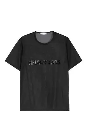 Helmut Lang Logo-appliqué Sheer T-shirt - Black