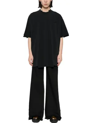 Vetements Embroidered Cotton T-shirt - Black