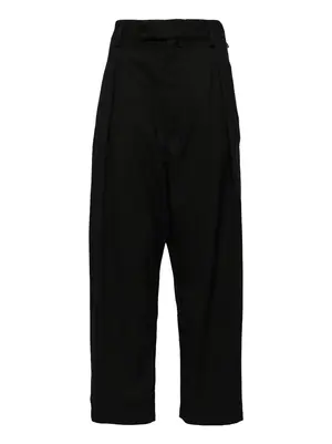 MORDECAI Straight-leg Virgin Wool Trousers - Black