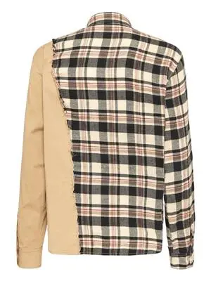 Dsquared2 Checked Patchwork Shirt - Neutrals