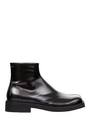 MAISON MARGIELA Trunk Leather Ankle Boots - Black
