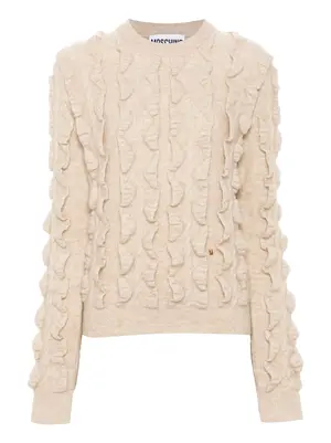 Moschino Plaque Sweater - Neutrals