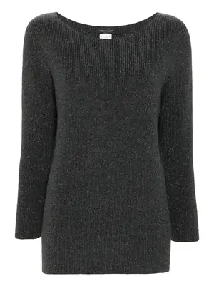 Fabiana Filippi Lurex Detail Sweater - Grey