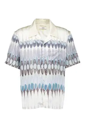 Commas Pattern-printed Shirt - White