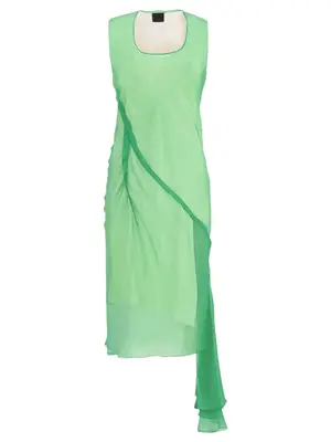 Givenchy Ruffled Silk Dress - Green