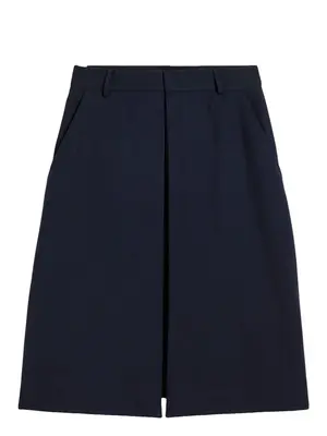Ami Wide-leg Panelled Shorts - Blue