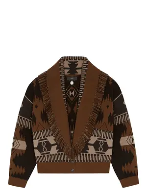 Alanui Patterned Jacquard Cardigan - Brown