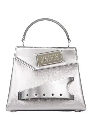 MAISON MARGIELA Snatched Leather Tote - Silver