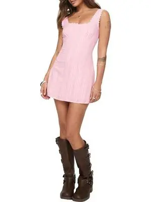 Princess Polly Dasha Fit & Flare Mini Dress - Pink