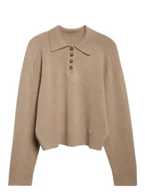 LOULOU DE SAISON LOULOU DE SAISON Homere Cashmere Polo Sweater
