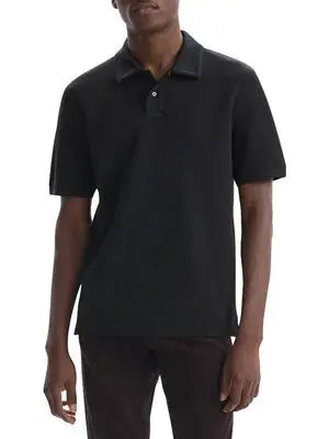 Theory Delroy Double Piqué Polo Black