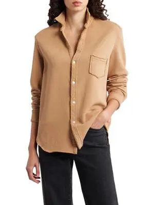 Frank & Eileen Frank & Eileen Eileen Relaxed Terry Button-Up Shirt Camel