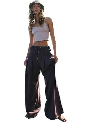 Free People Studio Siren Pants Black Walnut Combo