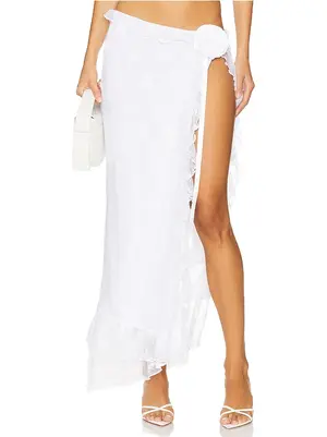 Majorelle Leonie Maxi Skirt - White