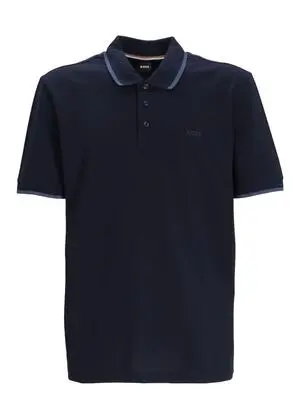 BOSS Logo-print Polo Shirt Blue