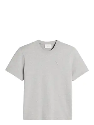 Ami Embroidered Logo T-shirt - Grey