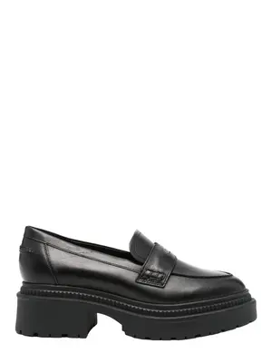 Guess Logo-stamp Loafers - Black