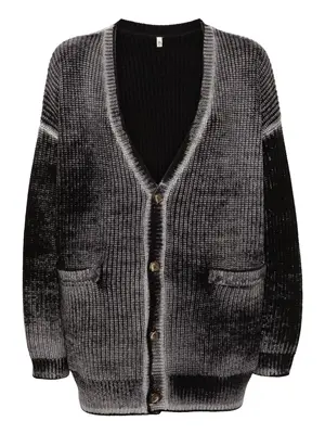 R13 Faded-effect Cardigan - Black