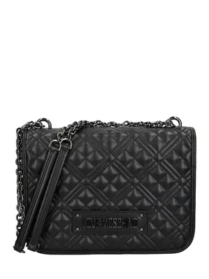Moschino Quilted Crossbody Bag - Black