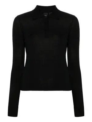Pinko Liquoroso Polo Top - Black
