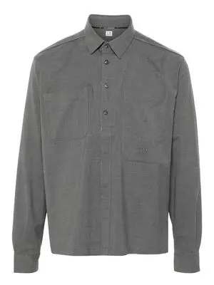 C.P. COMPANY Logo-embroidered Shirt - Grey