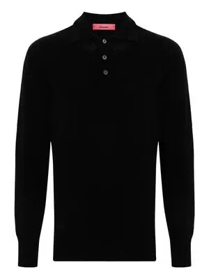 DRUMOHR Virgin Wool Polo Shirt - Black