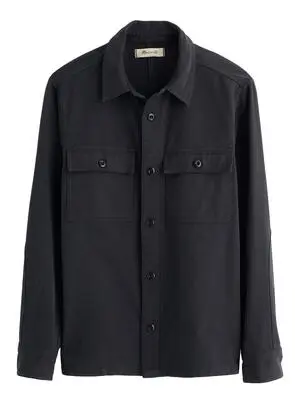 Madewell Garment-Dyed Straight-Hem Work Shirt Black Coal