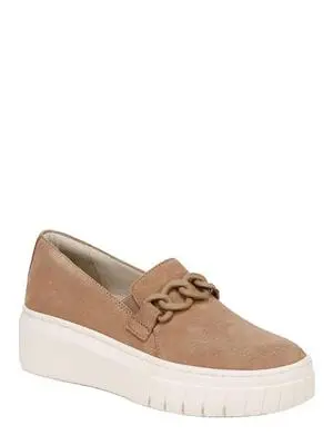 Naturalizer Daphne Platform Sneakers - Camel Brown Suede