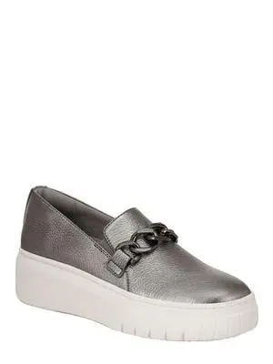 Naturalizer Daphne Platform Sneakers - Pewter Leather