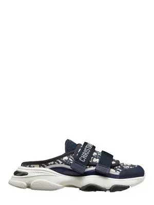 Dior Dwonder Technical Fabric Slide - Deep Blue/white/dior Oblique