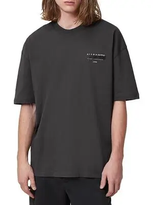 ALLSAINTS Redact Graphic Logo Tee - Washed Black