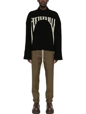 Rick Owens Intarsia-knit Sweater - Black