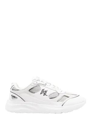 Karl Lagerfeld Monogram Mesh Sneakers - White