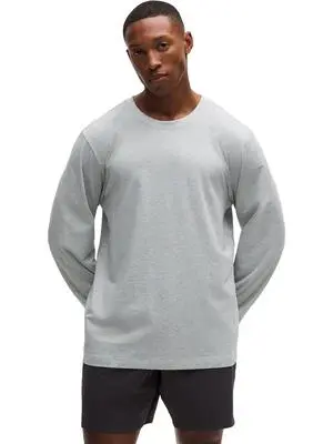 Lululemon Zeroed In Long-sleeve Shirt - Heathered Feather Grey