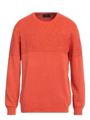 LIU •JO MAN Cotton Crewneck Sweater - Orange