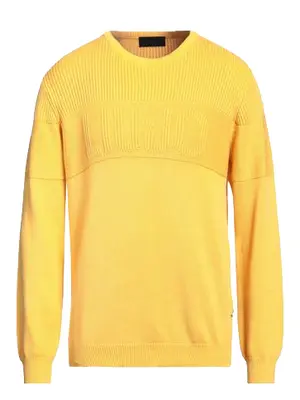 LIU •JO MAN Cotton Crewneck Sweater - Yellow
