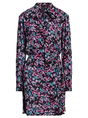 Pinko Floral Print Mini Dress - Black