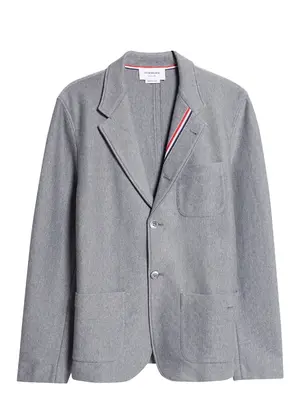 Thom Browne Double Breasted Sack Overcoat - Medium Grey