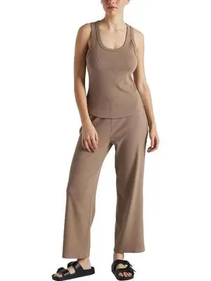 LOSANO Serene Rib Tank - Pine Bark