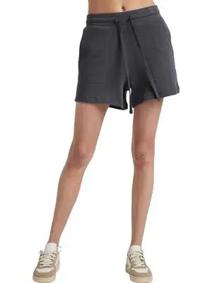 LOSANO Losano Organic Cotton Waffle Weave Shorts Charcoal