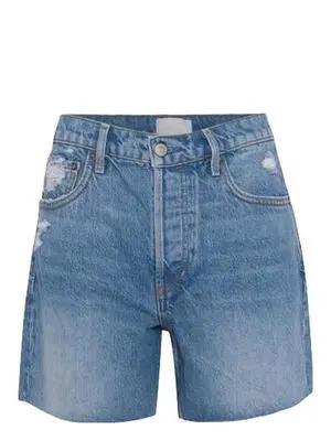 Boyish The Monty High Rise Relaxed Denim Shorts - Silverado
