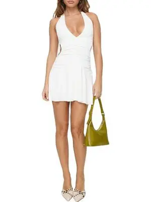 Princess Polly Maeva Halterneck Mini Dress - White