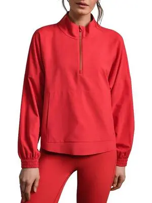 RHONE Rhone Mirage Water-Repellent Half-Zip Jacket Cabana Red