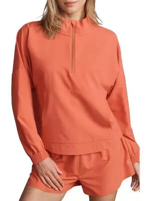 RHONE Rhone Mirage Water-Repellent Half-Zip Jacket Sienna Red
