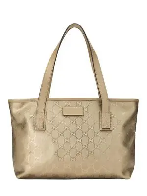 Gucci Gg Imprime Supreme Tote Bag - Gold
