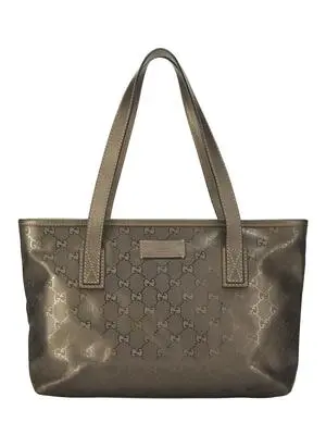 Gucci Gg Imprime Supreme Tote Bag - Gold